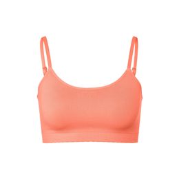 Tchibo - Seamless-Bustier mit Spitze - Damen - Gr. M - orange