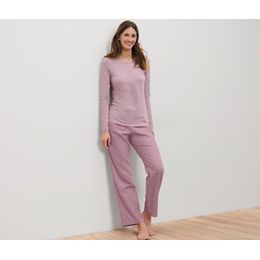 Tchibo - Flanell-Pyjama - Damen - Gr. L - ros&eacute;