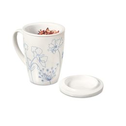 Tchibo - Teetasse mit Sieb und Deckel - wei&szlig;