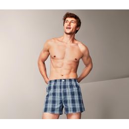 Tchibo - 2 Webboxershorts - Herren - Gr. M/5 - wei&szlig;/kariert