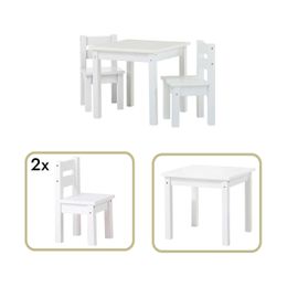 Hoppekids Tisch-und-Stuhl-Set &raquo;Mads&laquo; - 50x50x47cm - wei&szlig; -