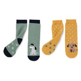 Tchibo - 2 Paar Kinder-Antirutsch-Socken - Kinder - Gr. 31-34 - gelb/jacquard