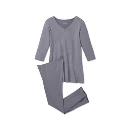 Tchibo - Pyjama - Damen - Gr. L - wei&szlig;/gepunktet