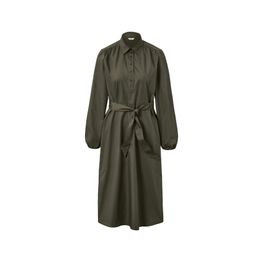 Tchibo - Popeline-Kleid mit Bindegürtel - Damen - Gr. 48 - olivgrün