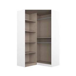 Tchibo - Eck-Kleiderschrank &raquo;Alvara&laquo; mit Spiegel - 117x104x197cm - wei&szlig; -