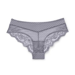 Tchibo - 2 Brazilslips - Damen - Gr. M - wei&szlig;/gepunktet