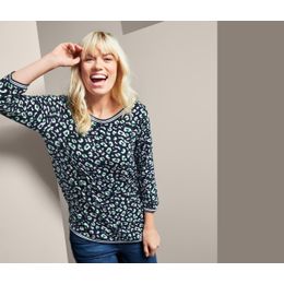 Tchibo - Blusenshirt mit 3/4-Arm - Damen - Gr. XL - dunkelblau