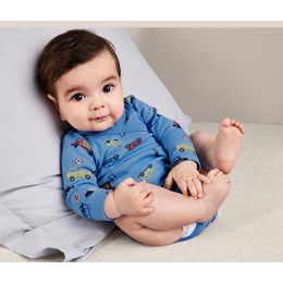 Tchibo - 3 Langarm-Bodys - Baby - Gr. 74/80 - hellblau/gestreift