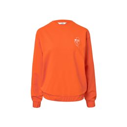 Tchibo - Sweatshirt mit Stickerei - Damen - Gr. S - orange