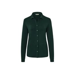 Tchibo - Blusenshirt mit Knopfleiste - Damen - Gr. S - dunkelgrün