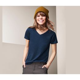Tchibo - Funktionsshirt mit Merinowolle - Damen - Gr. M - dunkelblau
