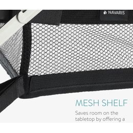 Navaris Bambus-Campingtisch - silber