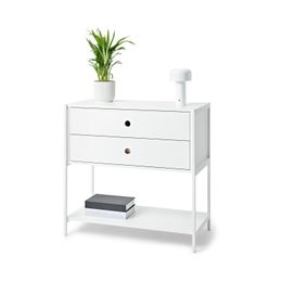 Tchibo - Kommode »Klaar« mit 2 Schubladen - 80x40x77cm - weiß - Holz / Stahl
