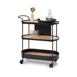 Tchibo - Servierwagen mit Tablett - 85x39,7x96cm - schwarz - Holz / Stahl