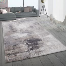 Teppich Paco Home "Mero 106", beige, B:160cm H:16mm L:230cm, Polypropylen, Teppiche, Kurzflor, modernes Design, melierte Used-Optik