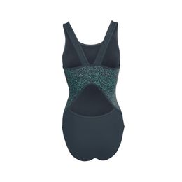 Tchibo - Sport-Badeanzug - Damen - Gr. 44 - dunkelgrau/print
