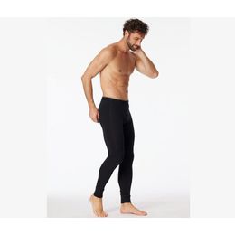 Schiesser lange Unterhose mit Bio-Baumwolle - Herren - Gr. M/5 - schwarz