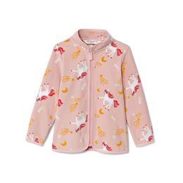 Tchibo - Kinder-Fleecejacke - Mädchen - Gr. 98/104 - rosa/print