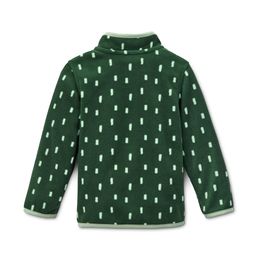 Tchibo - Fleecejacke - M&auml;dchen - Gr. 98/104 - dunkelgr&uuml;n/gepunktet