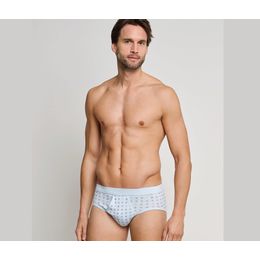 2 Schiesser Slips in Feinripp - Herren - Gr. M/5 - hellblau