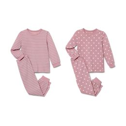 Tchibo - 2 Kinder-Pyjamas - Baby - Gr. 86/92 - wei&szlig;
