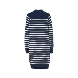 Tchibo - Gestreiftes Strickkleid mit Knopfdetail - Damen - Gr. L - dunkelblau/gestreift