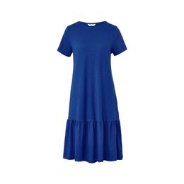 Tchibo - Jerseykleid mit Volant - Damen - Gr. M - blau