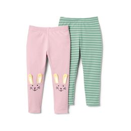 Tchibo - 2 Kleinkinder-Leggings - Mädchen - Gr. 110/116 - lila