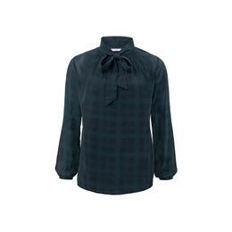 Tchibo - Karierte Schluppenbluse - Damen - Gr. 46 - dunkelblau/kariert
