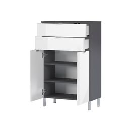 Tchibo - Kommode &raquo;Mauresa&laquo; - 60x34x97cm - chrom -