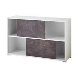Germania-Schiebet&uuml;rregal &raquo;Gw-Altino&laquo; - 120x36x74cm - wei&szlig; -