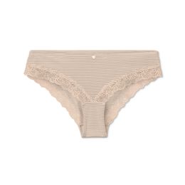 Tchibo - 2 Brazil-Slips - Damen - Gr. S - beige/gestreift