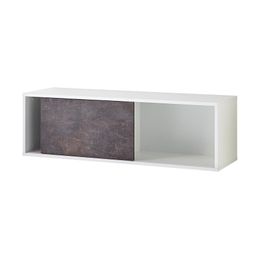 Germania Wand-Schiebet&uuml;rregal &raquo;Gw-Altino&laquo; - 120x36x37cm - wei&szlig; -