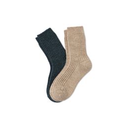 Tchibo - 2 Paar Ripp-Socken - Damen - Gr. 35-38 - beige