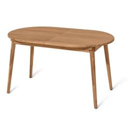 Tchibo - Ovaler Ausziehtisch - 146x90x76,5cm - braun - Akazienholz / Stahl / Polypropylen