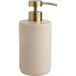 Möve Seifenspender MÖVE "Aura", creme, Keramik, Kunststoff, Metall, Dosierspender