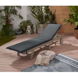 Tchibo - Klappbare Gartenliege - 195x64x35cm - anthrazit -
