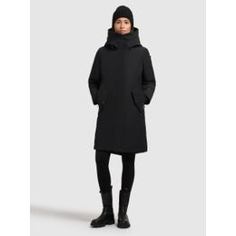 Kurzmantel Khujo "WEBB", Damen, Gr. M, port blau, Canvas, 100% Polyester, unifarben, eingesetzt elastischer Bund mit Windstopper, Mäntel Kurzmantel