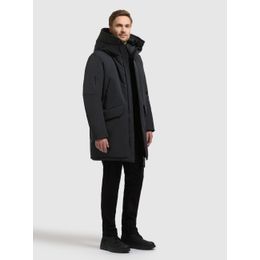 Kurzmantel Khujo "DACHS", Herren, Gr. M, obrage grau, 85% Polyester, 15% Baumwolle, unifarben, eingesetzt elastischer Bund mit Windstopper, Mäntel