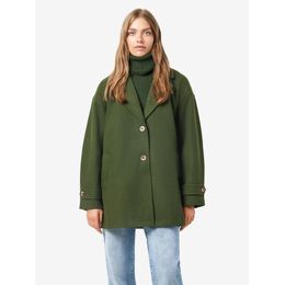 Cabanjacke Noisy may "NMALICIA LS OVERSIZE BLAZER NOOS", Damen, Gr. L, grün (kombu grün), Web, Obermaterial: 100% Polyester, unifarben, tiefer V-Ausschnitt, Jacken