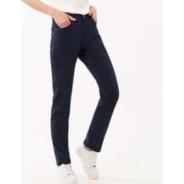 5-Pocket-Hose Brax "Style CAROLA", Damen, Gr. 34K17, Kurzgr&ouml;&szlig;en, blau (dunkelblau), Web, 96% Baumwolle, 4% Elasthan, Hosen 5-Pocket-Hose