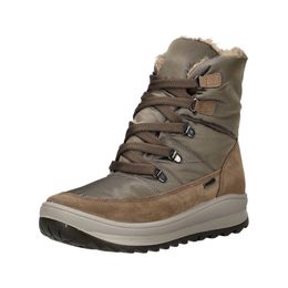IMac Damen Schn&uuml;rstiefelette "IMac Stiefelette Veloursleder", Gr. 37grau, Veloursleder, Schuhe