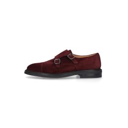 Henry Stevens Herren Schnürschuh "Winston CDM", Gr. 43,5bordeaux, Kalbsvelours, Schuhe, Herren Halbschuh Businesschuh handgefertigt, Lederschuh