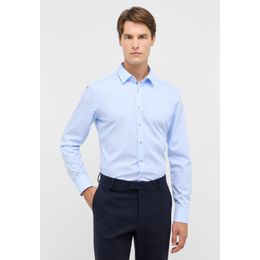 Langarmhemd Eterna "SLIM FIT", Herren, Gr. 41, Normalgrößen, himmelblau, Popeline, 100% Baumwolle, schmal, Manschette, Hemden, NON IRON (bügelfrei)