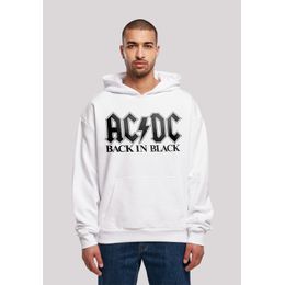 Kapuzenpullover F4NT4STIC "ACDC Back In Black Logo", Herren, Gr. L, wei&szlig;, Obermaterial: 100% Baumwolle, oversize, Pullover Kapuzenpullover, Print