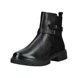 Stiefelette Tamaris "Tamaris Stiefelette Leder/Textil", Damen, Gr. 37, schwarz, Leder, Textil, Schuhe