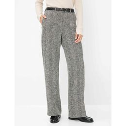 5-Pocket-Hose Brax "Style MAINE", Damen, Gr. 46K23, Kurzgrößen, schwarz, Web, 56% Polyester, 22% Baumwolle, 21% Viskose, 1% Elasthan, Hosen