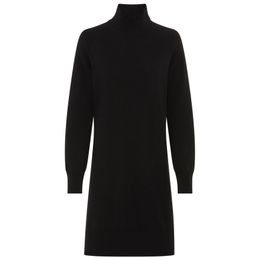 Strickkleid Gant "SUPERFINE LAMBSWOOL KNIT", Damen, Gr. L, N-Gr, schwarz, Strick, Obermaterial: 100% Wolle, ca. Mitte Knie, Rippbündchen, Kleider, Winterkleid, relaxed fit, Rollkragen, aus reiner Wolle