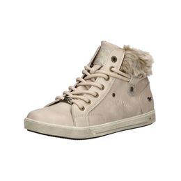 Sneaker Mustang Shoes "Mustang Shoes Sneaker Lederimitat/Textil", Herren, Gr. 41, beige, Lederimitat, Textil, Schuhe Sneaker