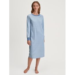 Calida Damen Nachthemd "Midnight Love", Gr. Mscandinavian, Interlock, Obermaterial: 100% Baumwolle, Kleider, Langarm, w&auml;rmend, Cotton,
